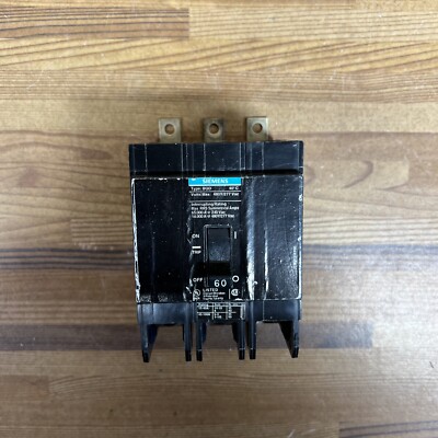SIEMENS BQD360 CIRCUIT BREAKER 3P 60A 480V | eBay