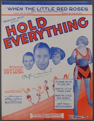 WHEN THE LITTLE RED ROSES Dubin & Burke HOLD EVERYTHING 1930 Sheet ...
