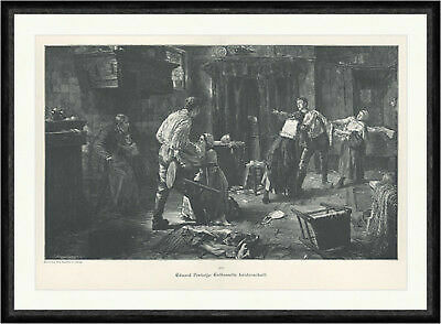 Entfesselte Leidenschaft Eduard Portielje Streit Kampf Männer Faksimile ...