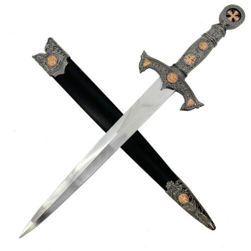 15.5 Sacred Crusade Templar Honor Dagger Exquisite Symbol of Chivalry ...