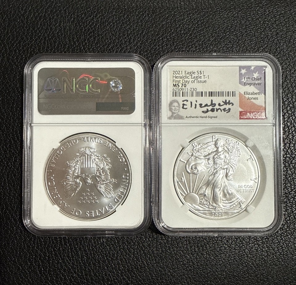 2021 Heraldic Eagle Type 1 MS70 First Day Elizabeth Jones Signed NGC | eBay