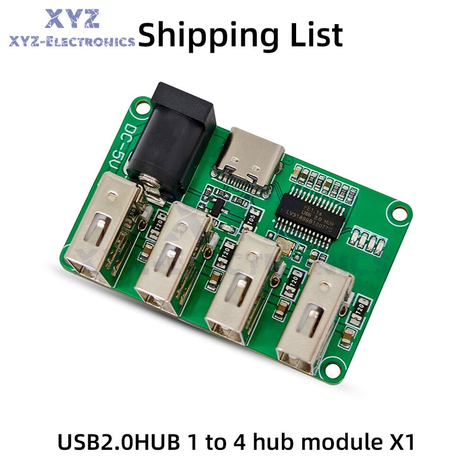 Type-C USB 2.0 HUB Module 1 to 4 Hub USB Expansion Module 4 Port ...