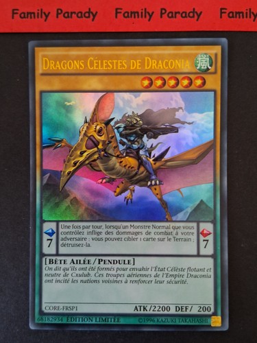 Dragons Celestial Of Draconia CORE-FRSP1 Card Yugioh Ur Limited Edition ...