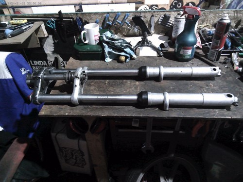 BERANI GP FRONT FORKS SUSPENSION 34MM TUBES YOKES CERIANI TRIUMPH ...