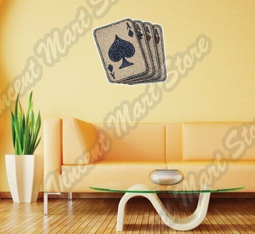 Playing Card Aces Ace Deck Spades Poker Wall Sticker Room Interior ...