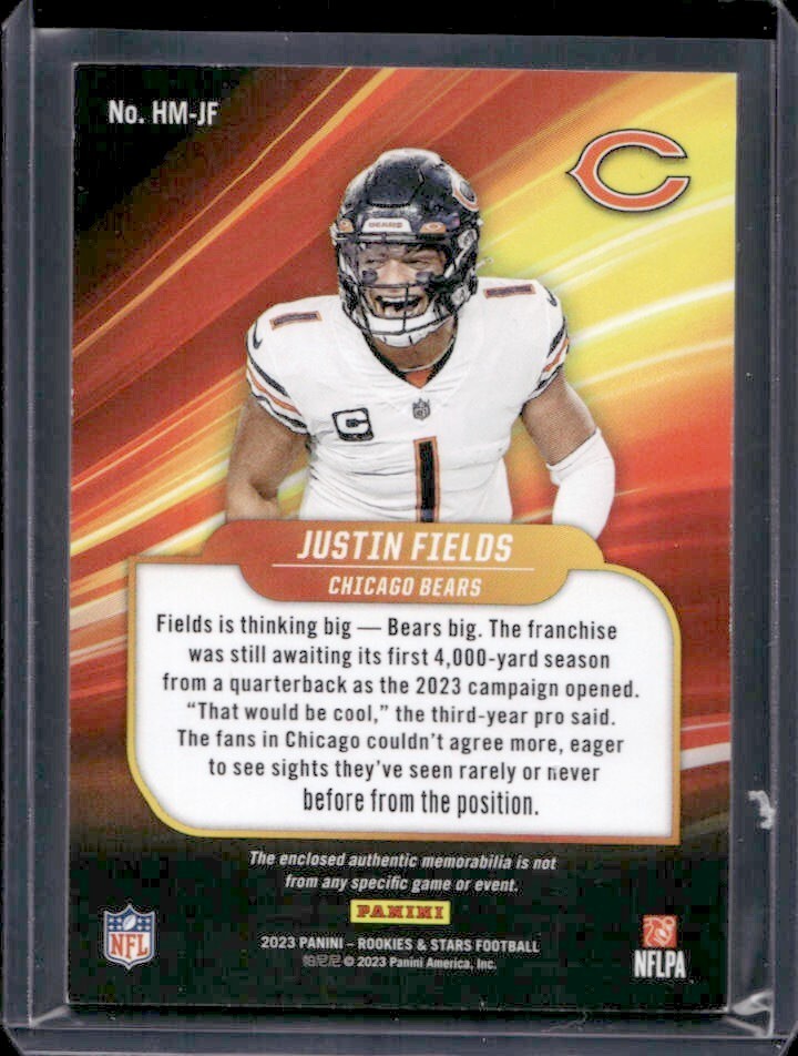 2023 Panini Rookies & Stars Justin Fields High Octane Patch /399 | eBay