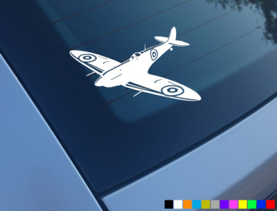 SPITFIRE CAR STICKERS DECALS VAN NOVELTY BBMF WW2 RAF FUNNY VINYL ...