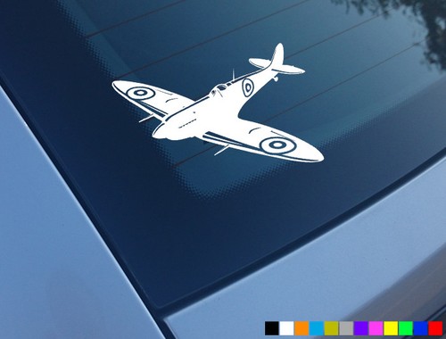 SPITFIRE CAR STICKERS DECALS VAN NOVELTY BBMF WW2 RAF FUNNY VINYL ...