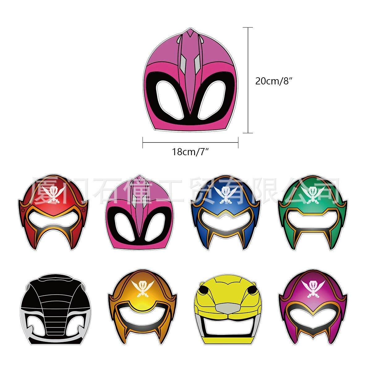 8 Power Rangers Masks Birthday Dress-up Party Game Supplies Decoration ...