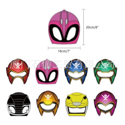 8 Power Rangers Masks Birthday Dress-up Party Game Supplies Decoration ...