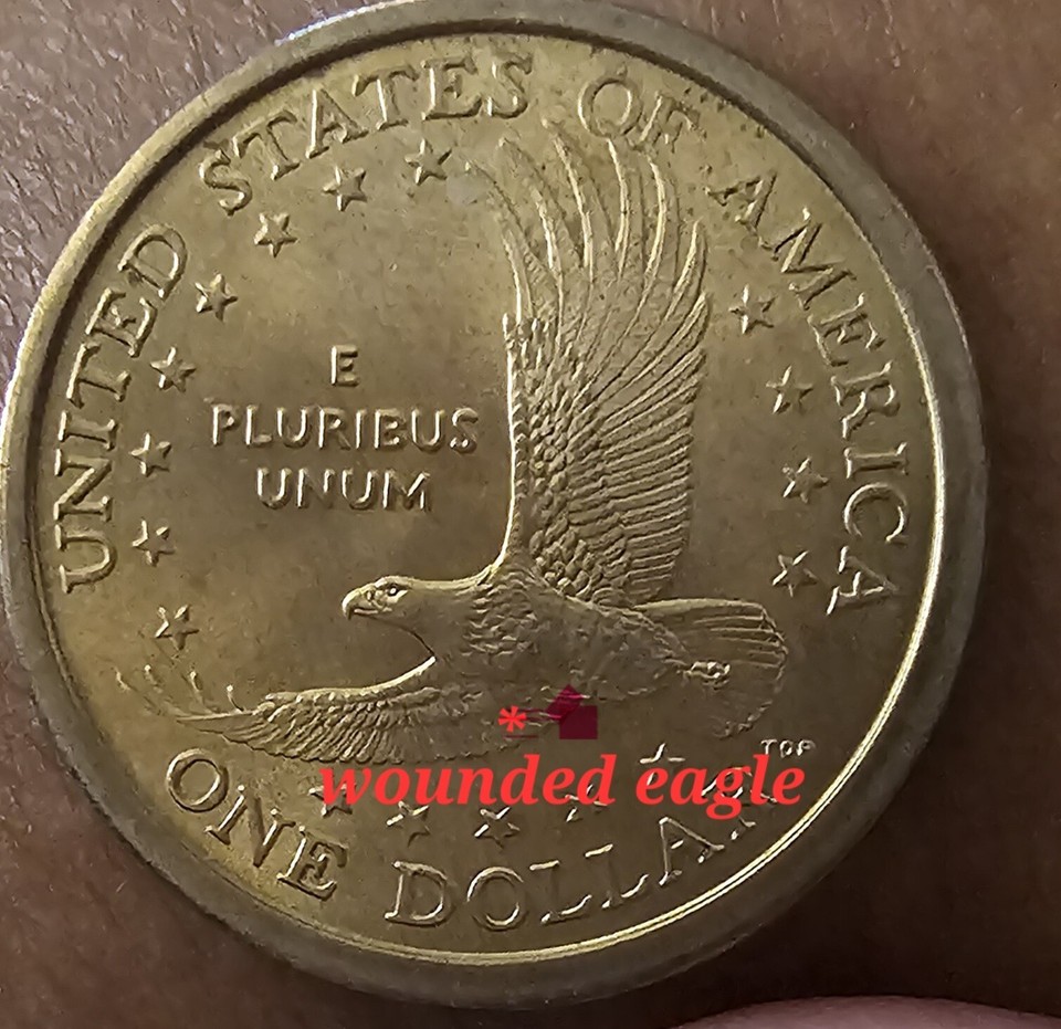 2000-P Sacagawea Error Dollar "Wounded Eagle" Nice Coin Collectors Item ...