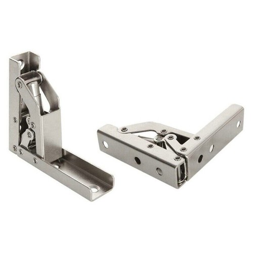 Hinges Folding Hinges Hinges Brackets Screws Self-Locking Silver 2Pcs ...
