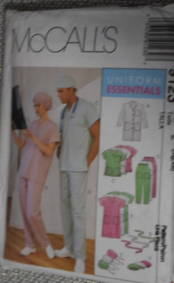 McCALL'S 9123 ADULT MEDICAL SCRUBS NURSE DOCTOR PATTERN Sz XL 2XL XXL ...