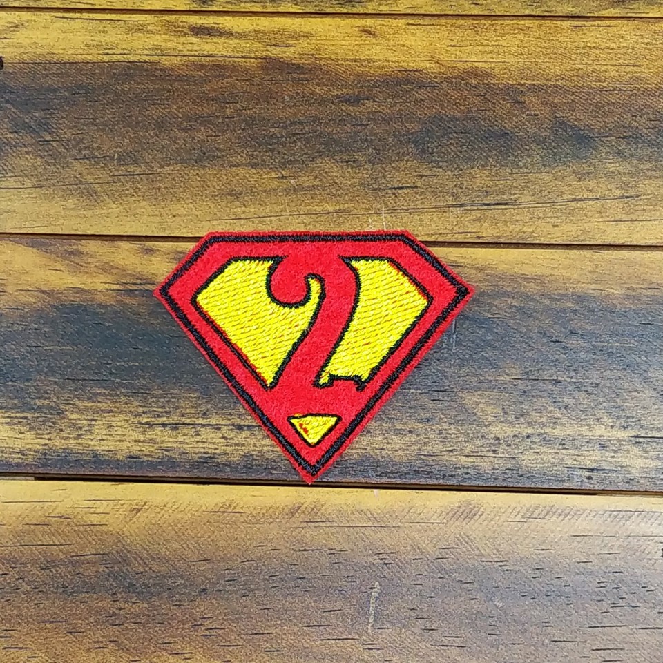 Superman Logo Patch Iron-On Superman Logo Superman Alphabet Super Hero ...