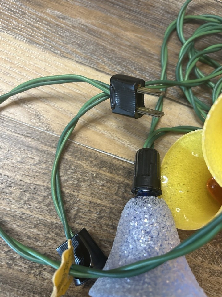 10 Vintage GE Lighted Multicolor Sugar Bells/ Lighted Ice Bulbs Tested ...