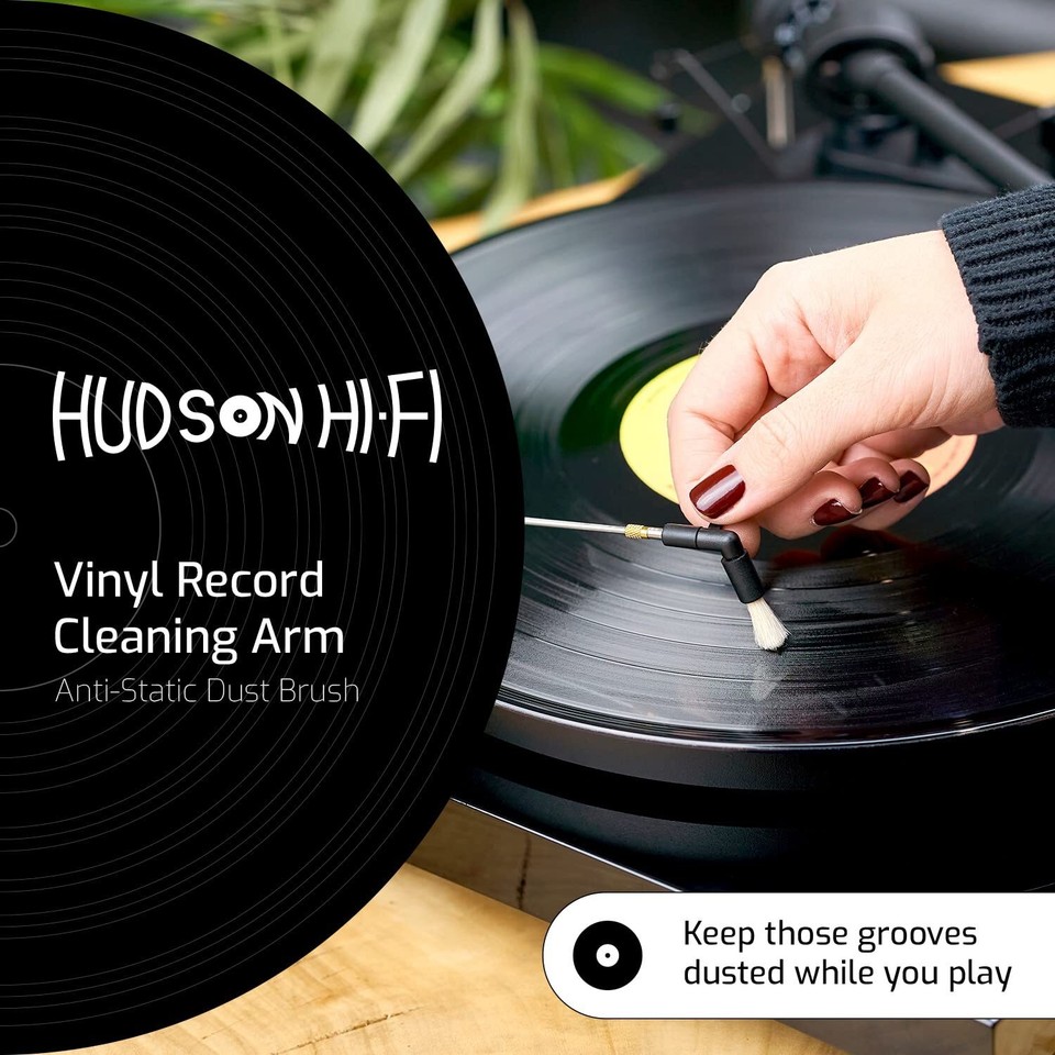 Hudson Hi-Fi Anti-Static Vinyl Cleaning Arm – Adjustable, Universal Fit ...
