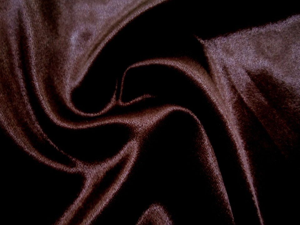 Gorgeous Designer CHOCOLATE BROWN Crepe back High Sheen Charmeuse SATIN ...