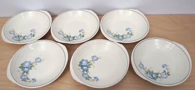6 Vintage Edwin Knowles Blue Flower Yorktown 6" Small Bowls | eBay