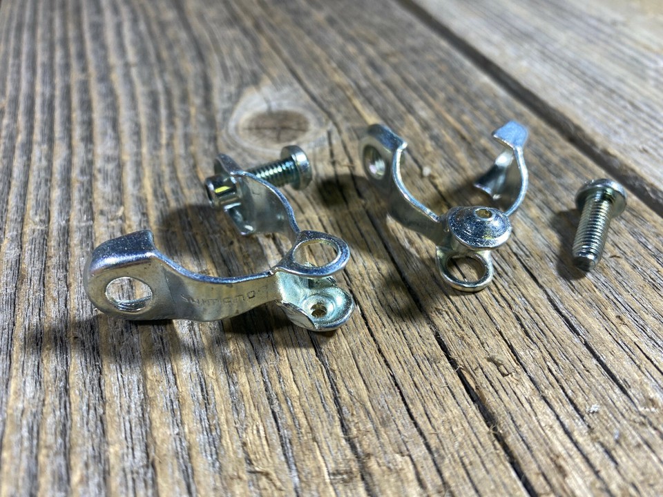 X2 VINTAGE SHIMANO BIKE BICYCLE CHAINSTAY CABLE STOP CHAINSTAY CABLE ...