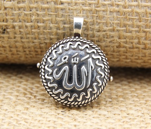 925K Silver Prayer Box Pendant Taweez Holder Pil Box Screw Opened By ...