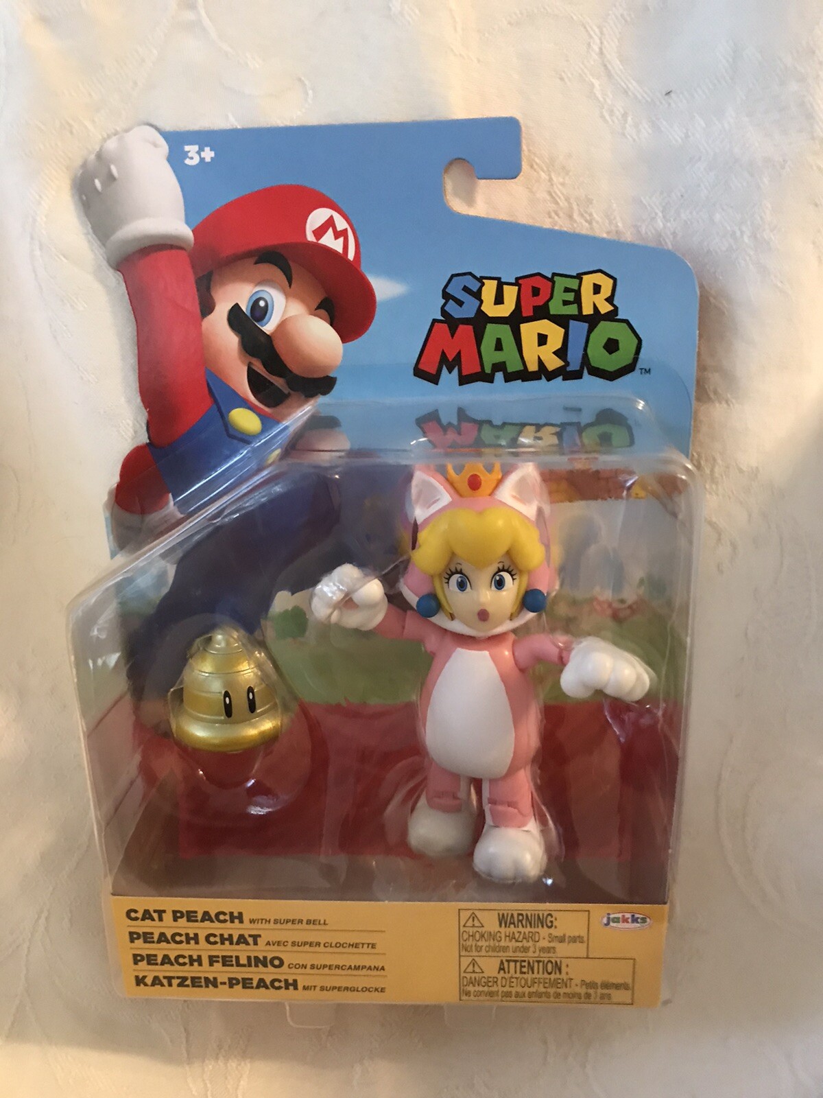 Nintendo Super Mario Action Figure 4-Inch Cat Princess Peach with Super ...