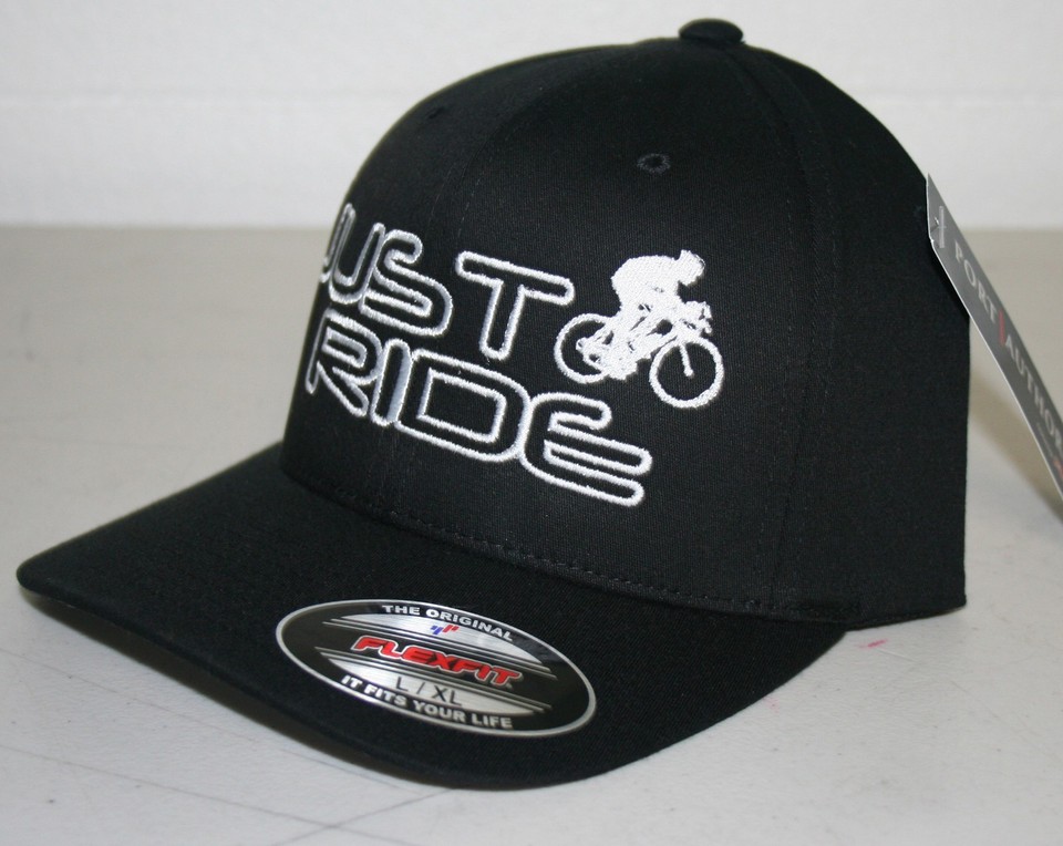 JUST RIDE BICYCLE HAT CYCLE ROAD CYCLIST BIKE FLEXFIT TREK CANNONDALE ...