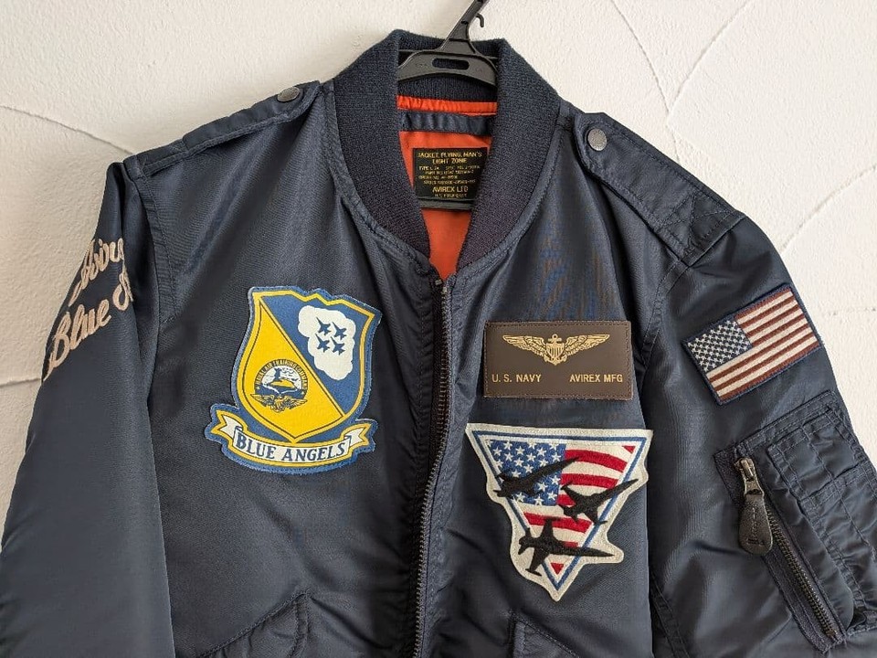 AVIREX Flight Jacket L2A Blue Angels navy M | eBay