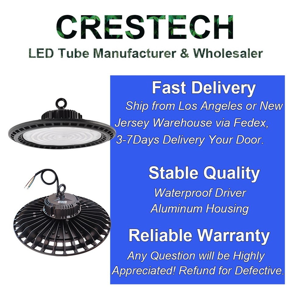 10Pc Led High Bay Lights 30000Lm 300W Workshop Warehouse Industrial ...