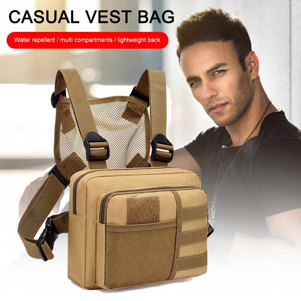Streetwear Men Chest Rig Bag Tactics Outdoor Vest Chest Bag for Travel ...