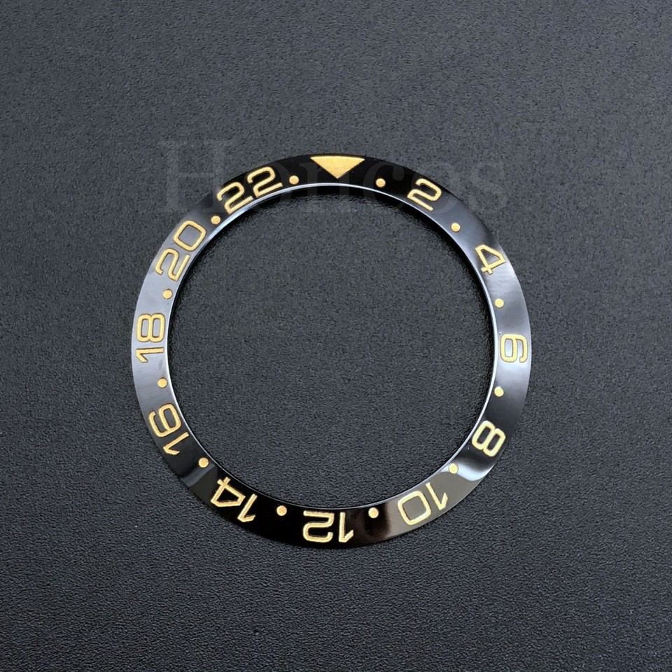 38MM Ceramic Bezel Insert Ring GMT Planet Ocean Diver Vintage fits for ...