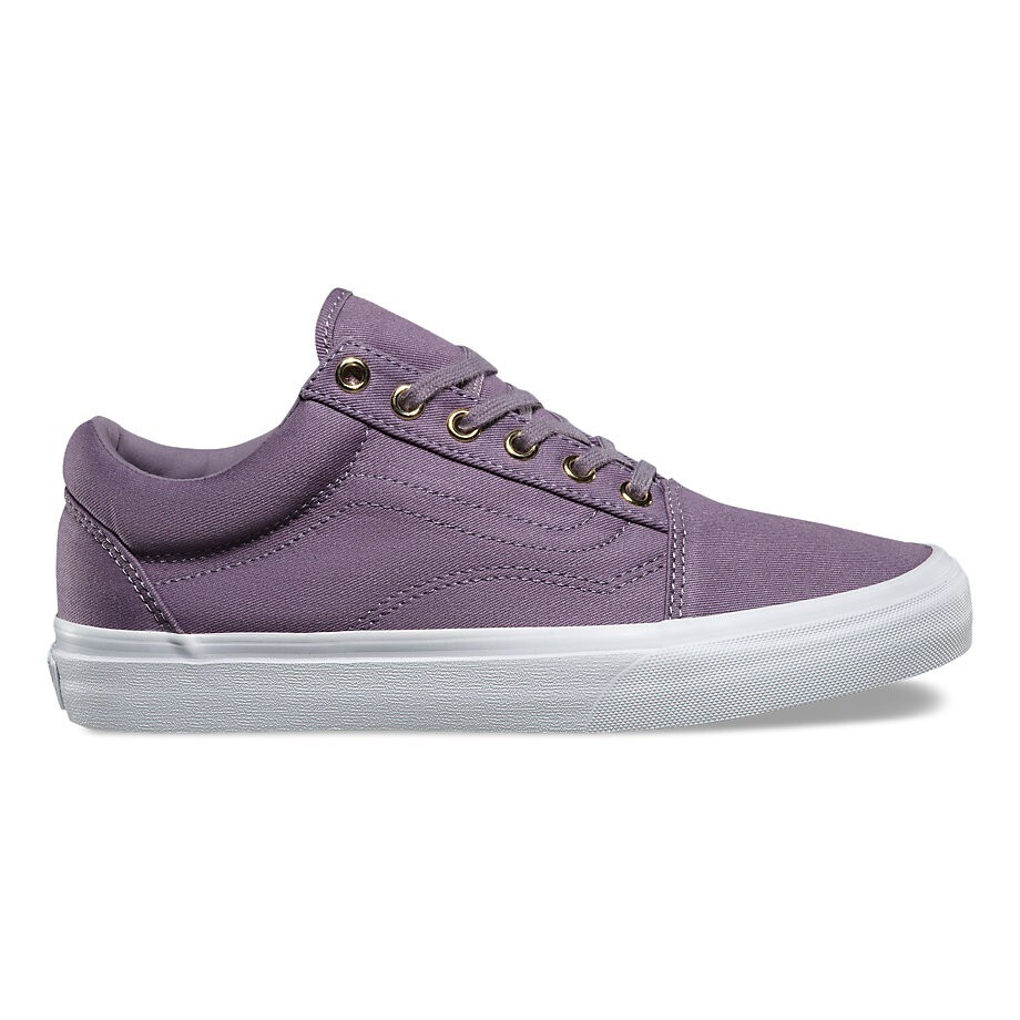 Women's Van's Gold Eyelets Old Skool In Gray Ridge NWOB | eBay