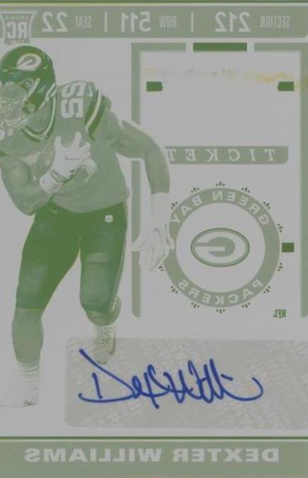 2019 Panini Contenders Optic - Rookie Ticket Dexter Williams #167 ...