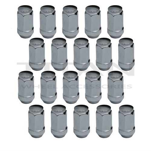 20pc Chrome XL Lug Nuts 14x1.5 Bulge Acorn | 5 Lug for Chevy GMC C/K ...