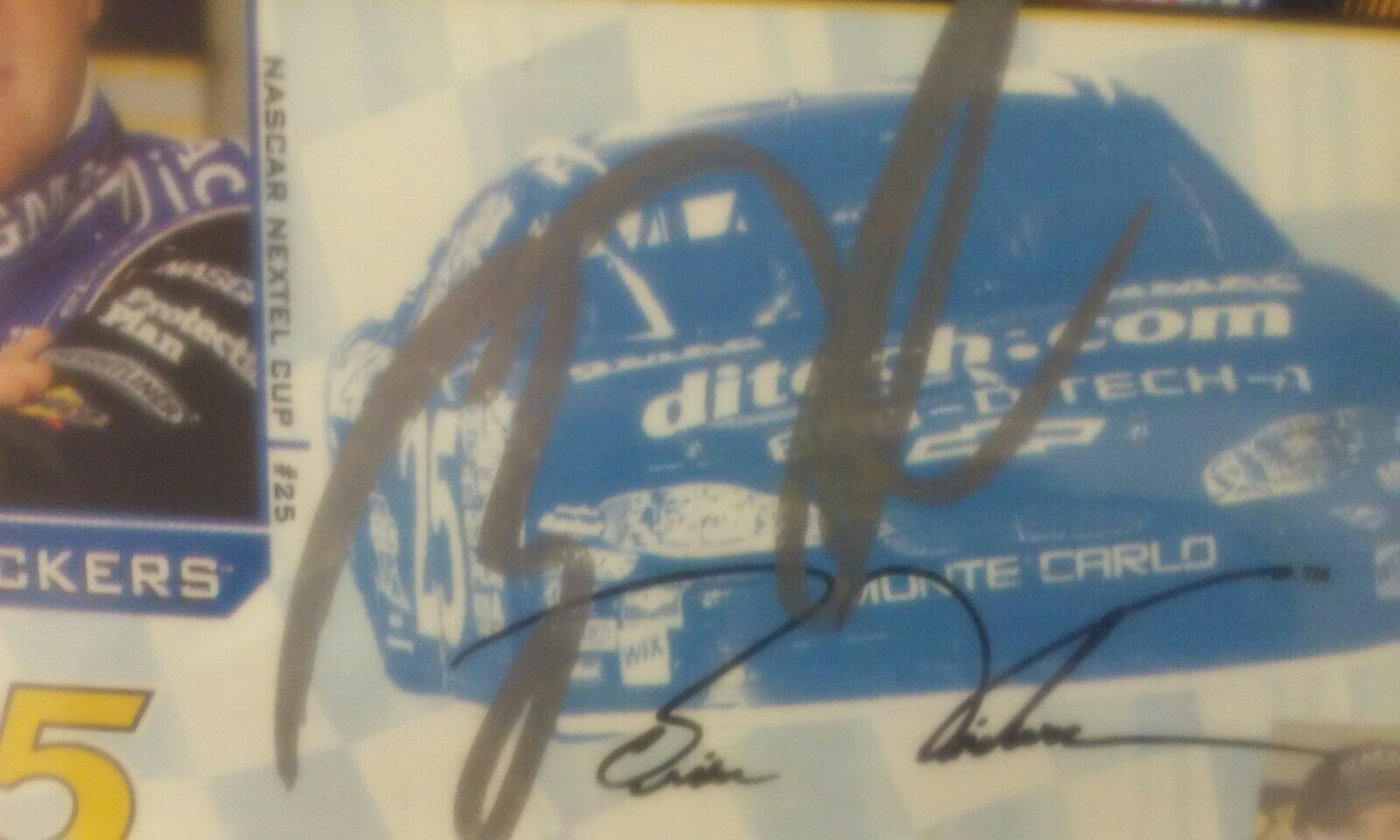 Brian Vickers Autograph Race Used Sheet Metal #25 Rookie GMAC Diecast ...