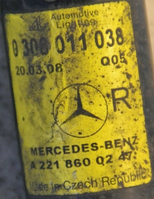 Mercedes S Class Headlight Washer Jet Right Front A2218600247 W221 2008 ...