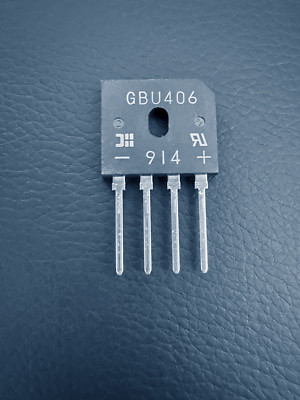 1X | 5X GBU406 Diodes Inc Bridge Rectifier 1-Ph 600V 4A GBU | eBay