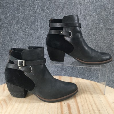 Korks Boots Womens 7.5 M Contrast Stacked Ankle Bootie Heels Q44303 ...