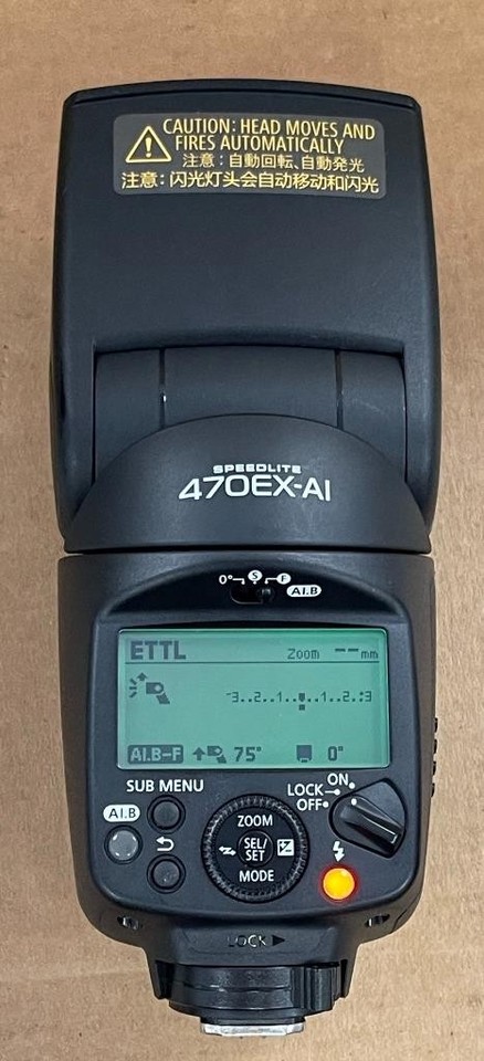 CANON SPEEDLITE 470EX-AI AUTO INTELLIGENT CAMERA FLASH- USED. | eBay