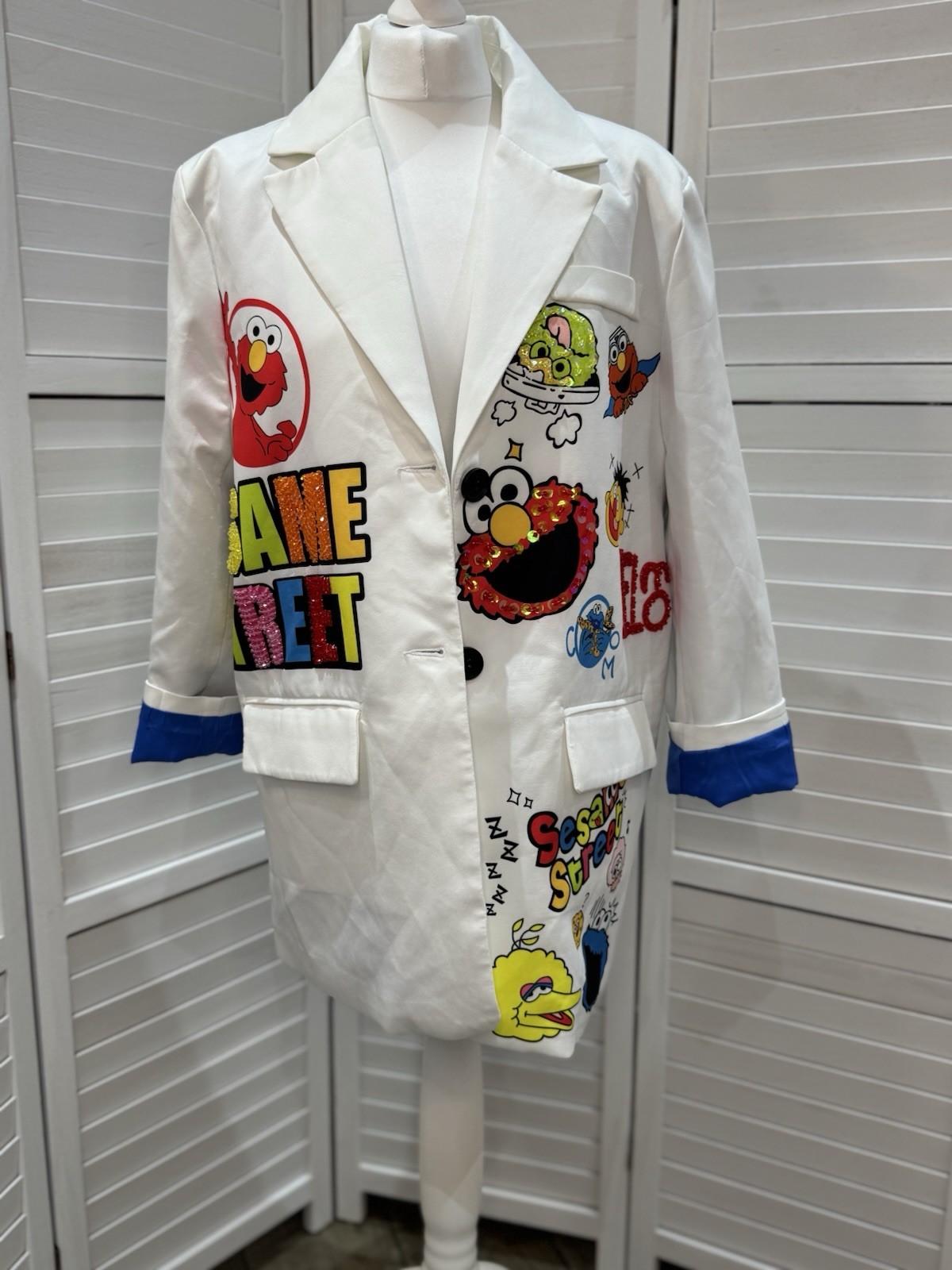 RARE Micckaka Sequin Sesame Street Elmo Blazer Jacket… - Gem