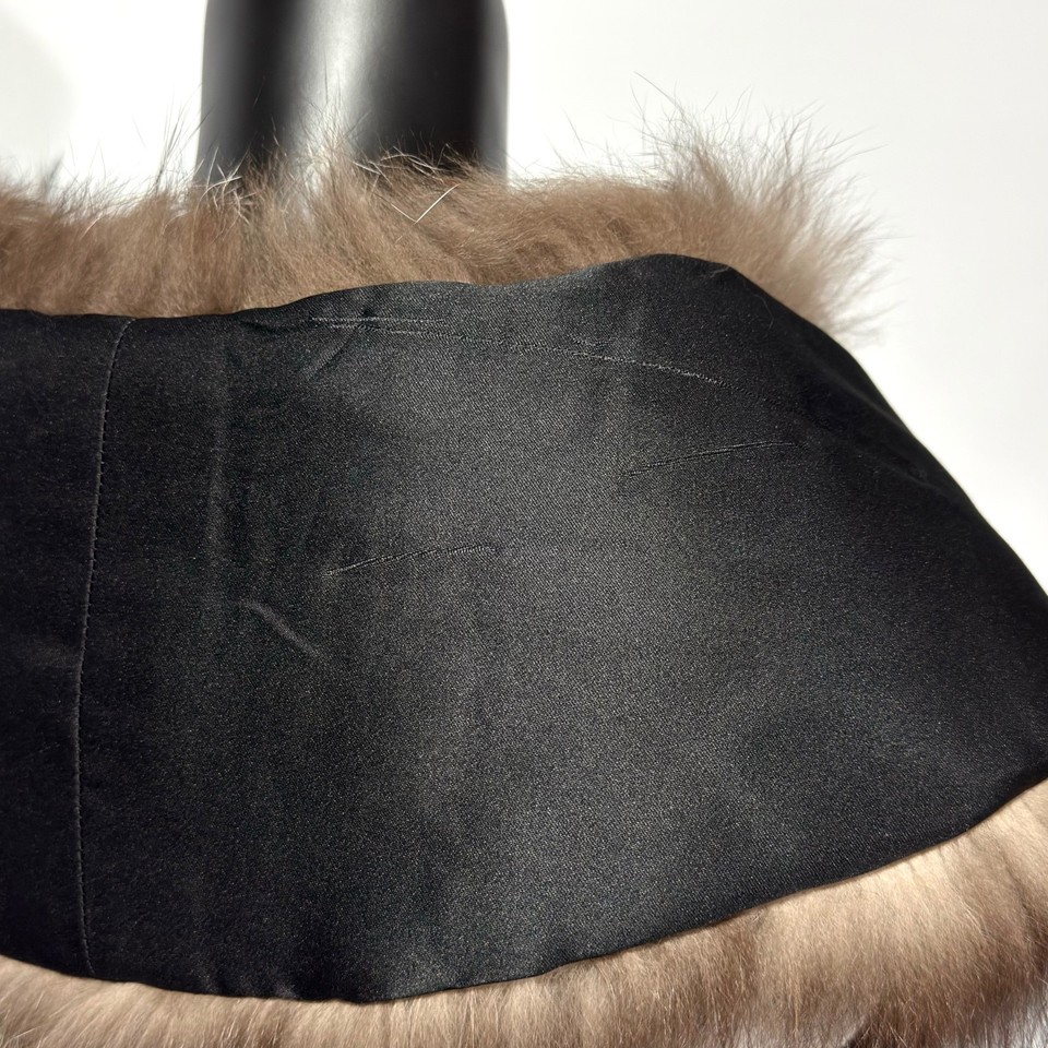 SAGA FOX Silver Fox Real Fur Shawl Wrap Stole Women Luxury Timeless ...