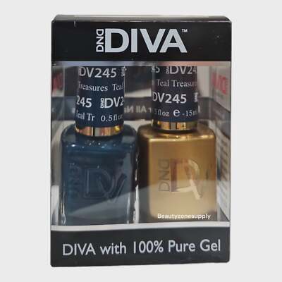 DND Diva Duo Gel & Lacquer 245 Teal Treasures | eBay