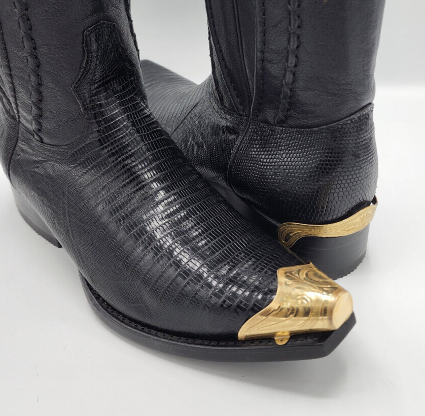 WESTERN COWBOY BOOT TIP Pair - Gold Finish Engraved Tips & Heels | eBay