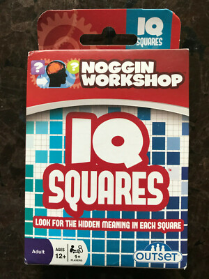 NOGGIN WORKSHOP IQ SQUARES brainteaser / card game Ages 12+, New! | eBay