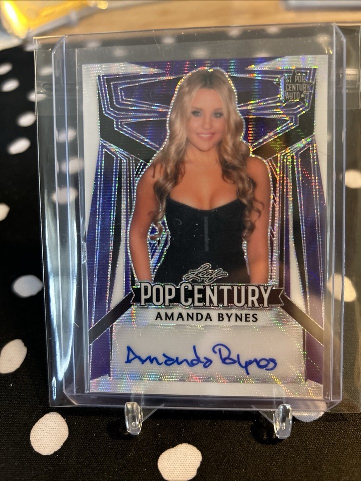 2023 LEAF POP CENTURY AMANDA BYNES PURPLE WAVE AUTOGRAPH 5/6 AUTO BA ...