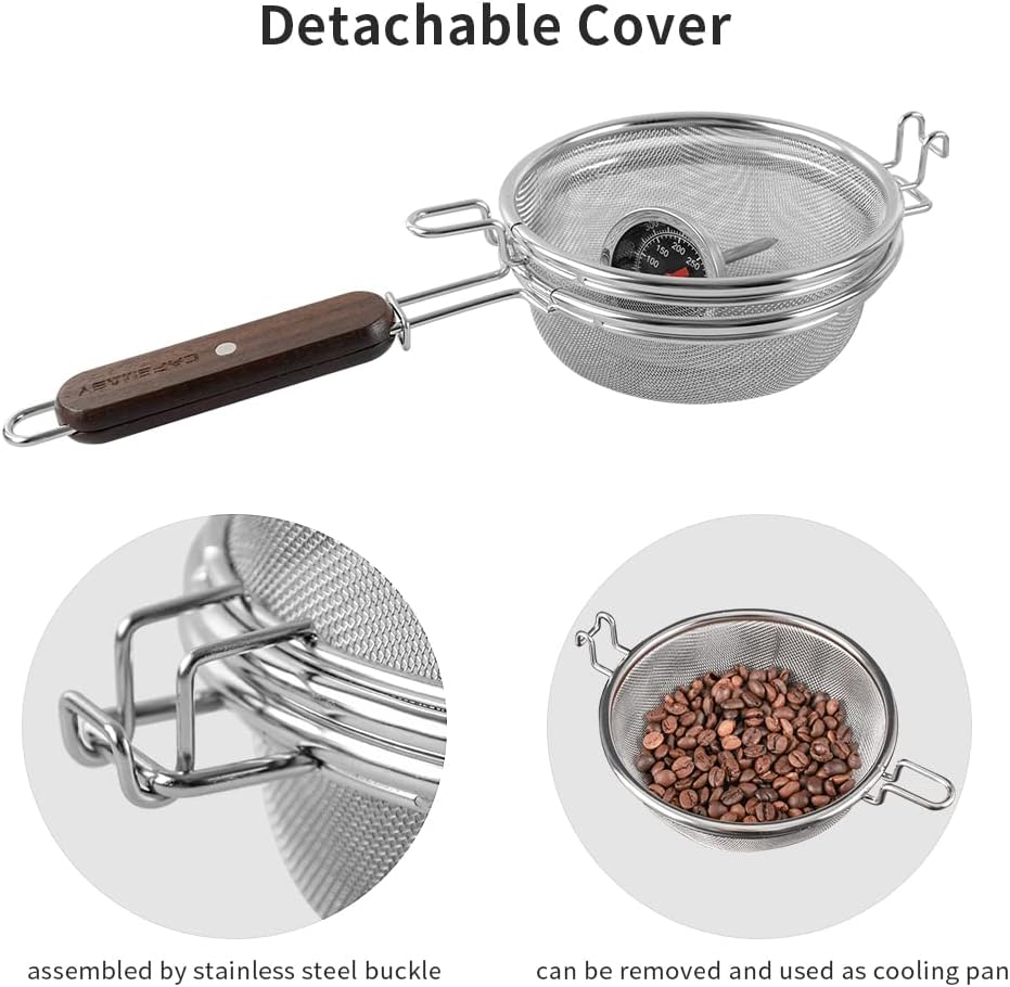 Home Coffee Bean Roaster Tool - Portable Stainless Steel Handy Coffee ...