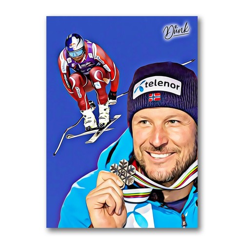 Aksel Lund Svindal Alpine Royalty Sketch Card Limited 01/30 Dr. Dunk ...