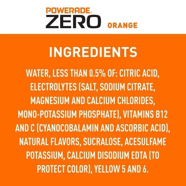 Powerade ZERO Calories 5 Sports Drink Electrolyte Enhanced 28Oz NEW ...