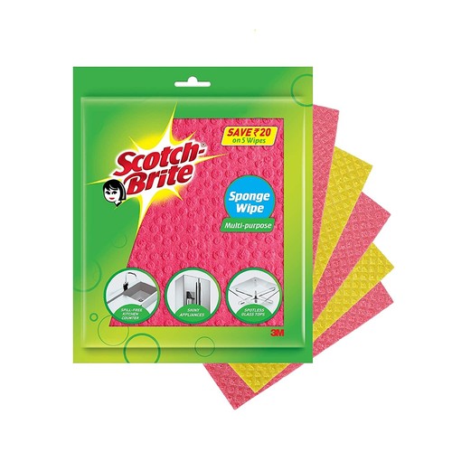 Scotch Brite Sponge Wipe Multipurpose cleans any mess single swipe ...