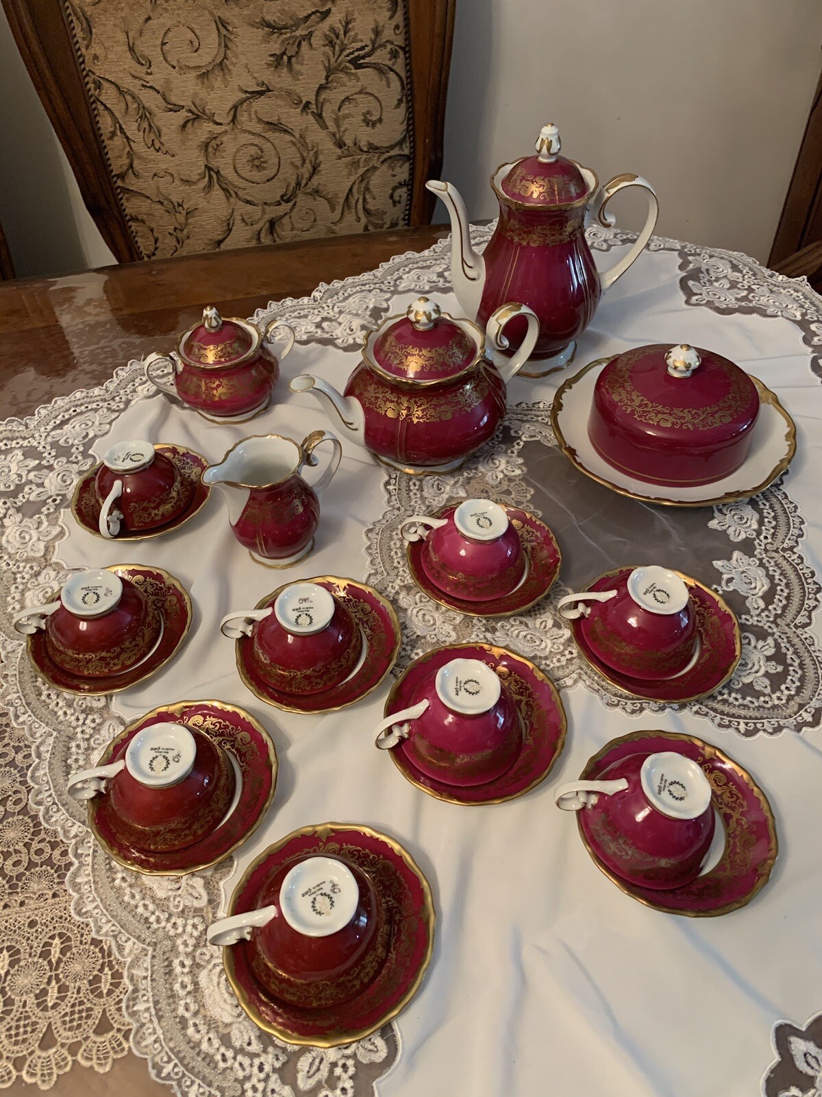 Reichenbach Porcelain Pink Demitasse 32-Pc Set. Made In Germany. VARY ...