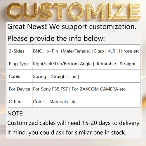 Flexible Thin Timecode Audio Cable 4 Pin Male to BNC Plug for Red Epic ...